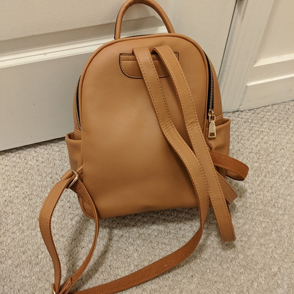 Bags | Four Pocket Tan Minibackpack Used Once | Poshmark